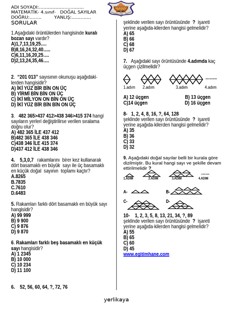 Sayilar Konupektrme 1 | PDF