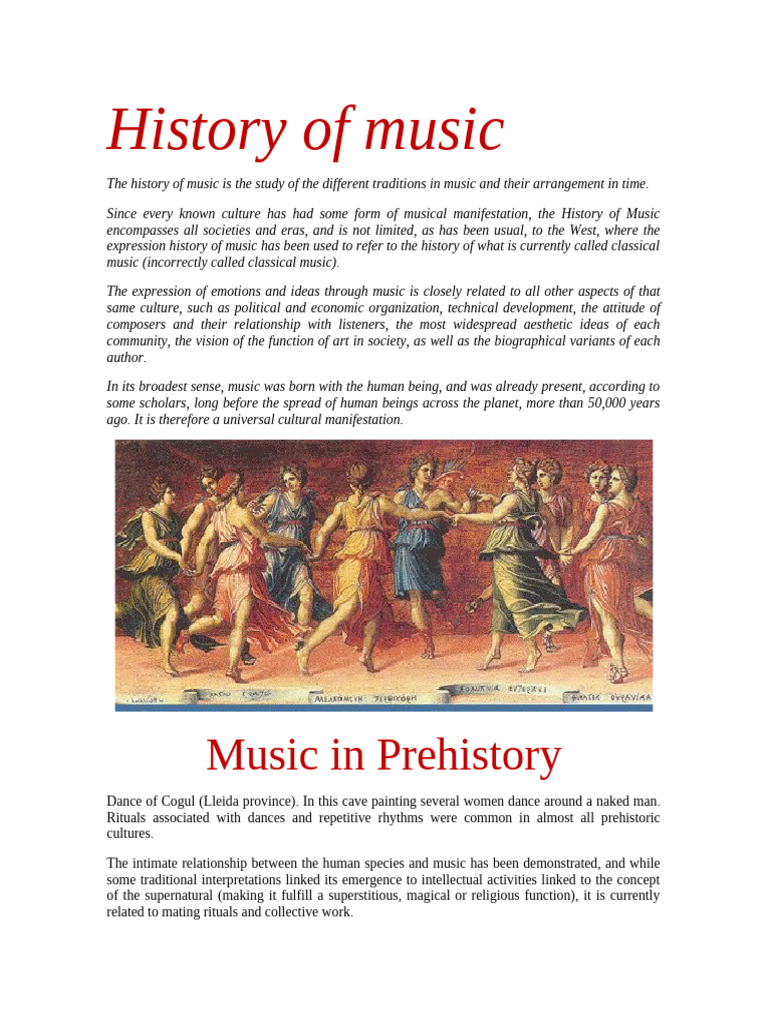 History of music | PDF | Musical Instruments | Gregorian Chant