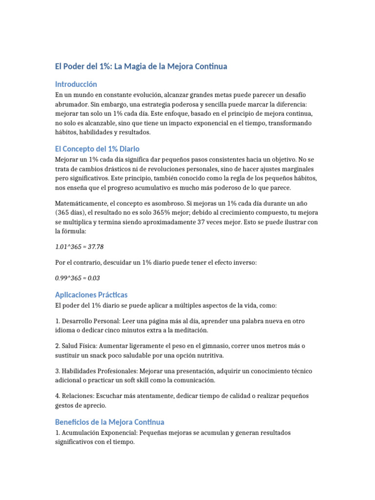 El Poder Del 1 Por Ciento | PDF