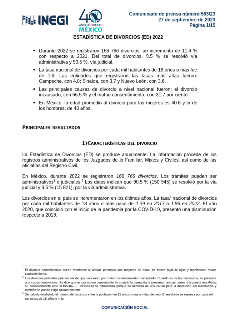 Divorcios 2022 | PDF | Divorcio | México