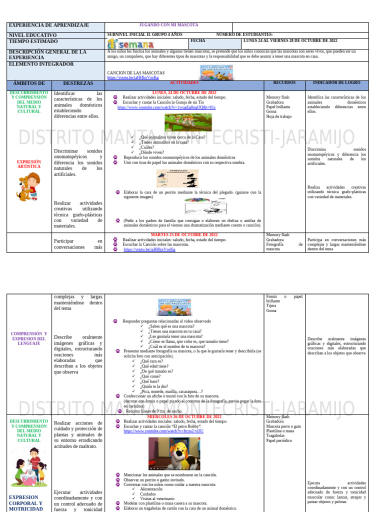 Aprendizaje Divertido con Mascotas | PDF | Mascota | Perros