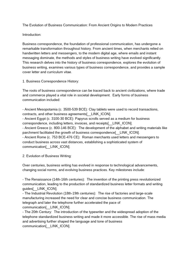 The Evolution of Business Communication - From Ancient Origins To ...