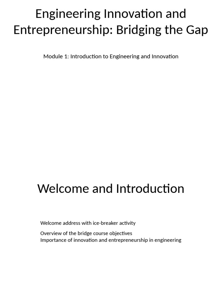 Engineering Innovation Entrepreneurship Presentation V4 Pdf