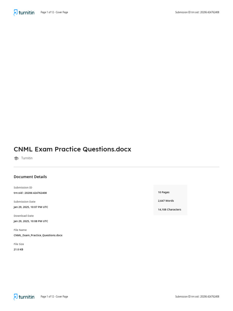 AI-CNML Exam Practice Questions | PDF | Turnitin | Leadership