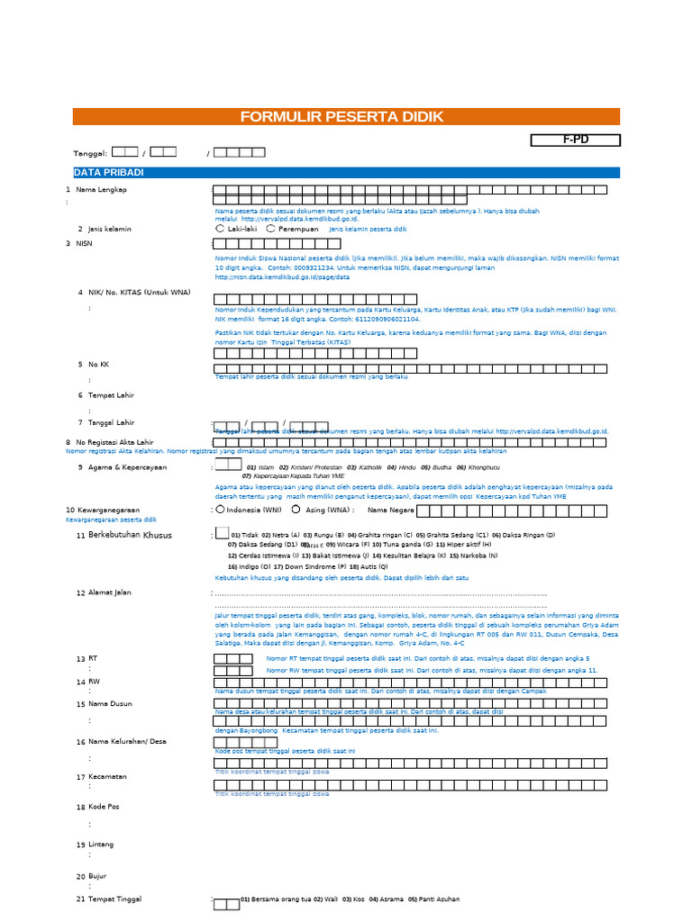 FORMULIR PPDB 2025 | PDF