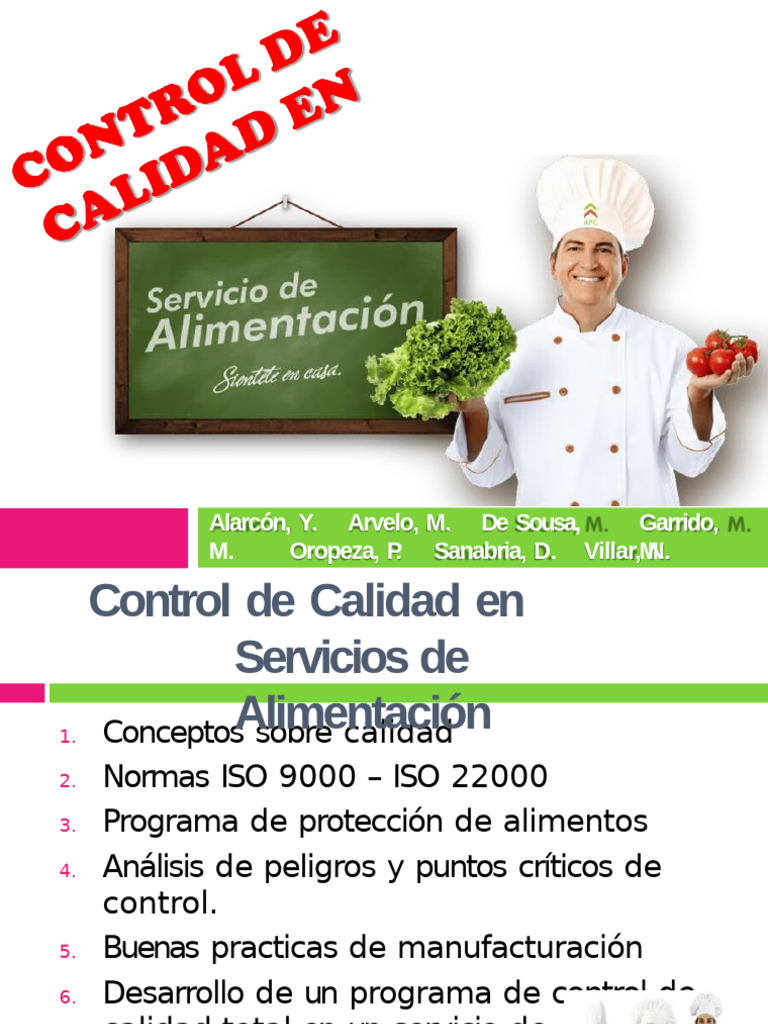 Control de Calidad | PDF | Análisis de Riesgo y Puntos Críticos de ...