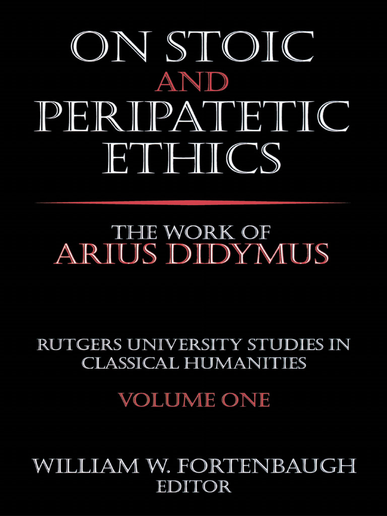 On Stoic and Peripatetic Ethics | PDF | Ancient Greek Philosophy ...
