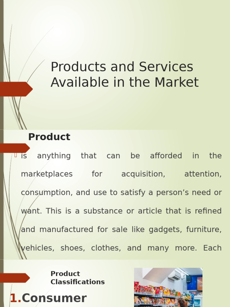 Overview of Products and Services | PDF | Product (Business) | Marketing