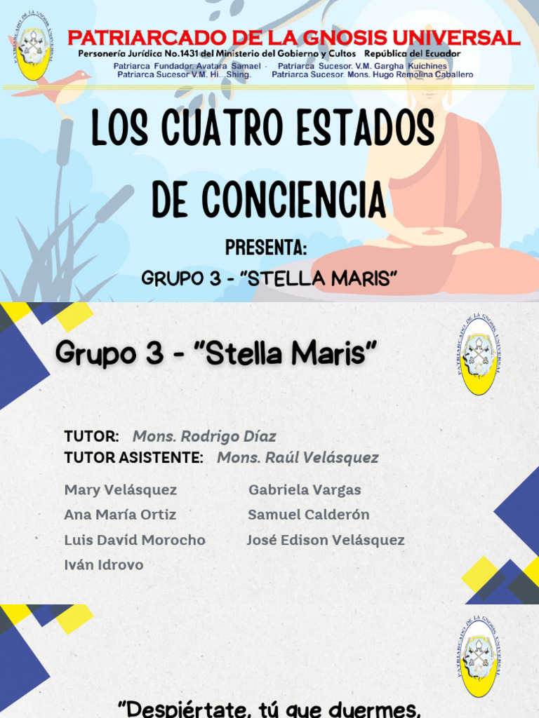 LOS CUATRO ESTADOS DE CONCIENCIA | PDF | Comprensión | Conceptos ...