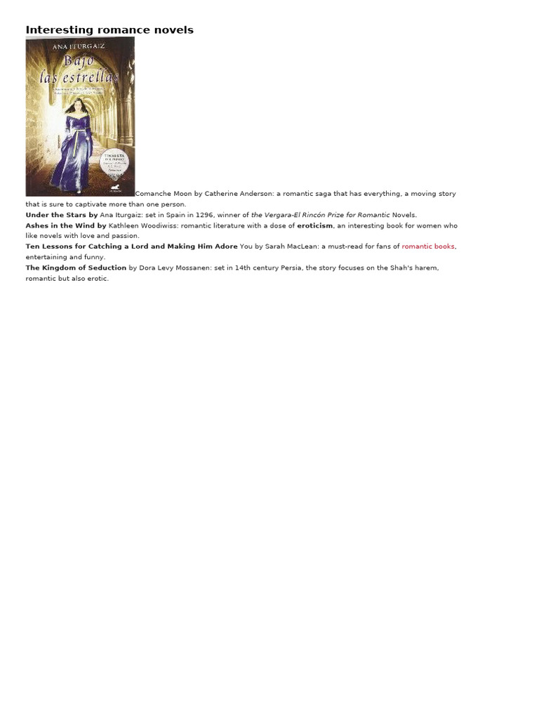 Interesting Romantic Novels | PDF