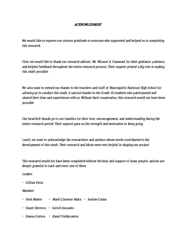 Acknowledgement WPS Office | PDF