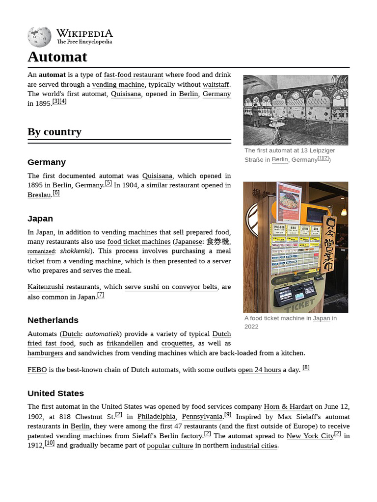 Automat | PDF | Food Industry | Convenience Food