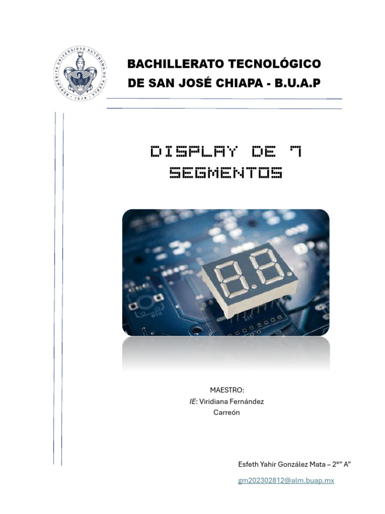 Display de 7 Segmentos: Función y Uso | PDF
