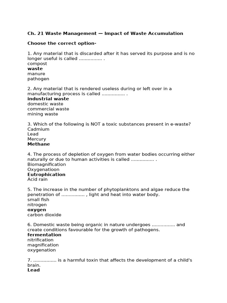Waste Management and Environmental Impact | PDF | Waste | Pollution