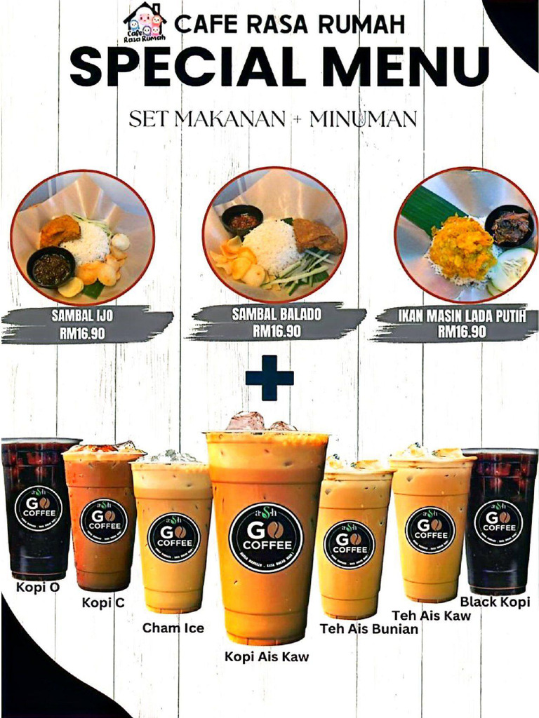 MENU KAFE RASA RUMAH × A.S.H Go Coffee | PDF