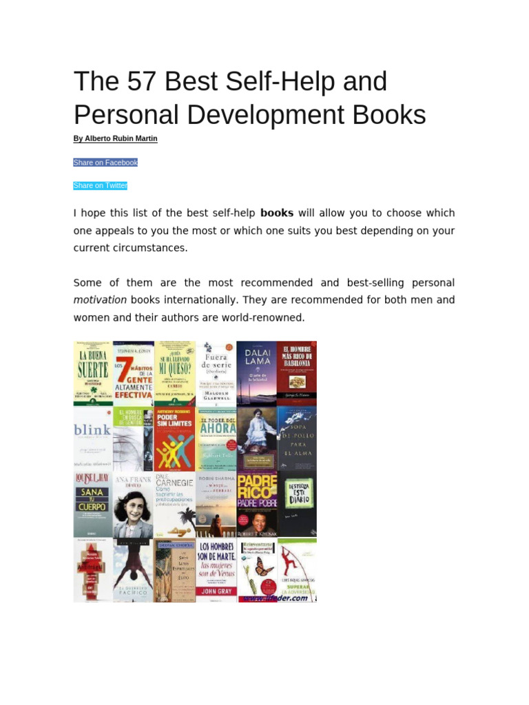 The 57 Best Self-Help and Personal Development Books | PDF | Thought ...
