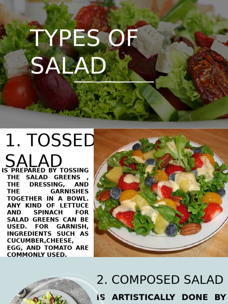 Types of Salad - Grade 9 | PDF | Salad | Stock (Food)