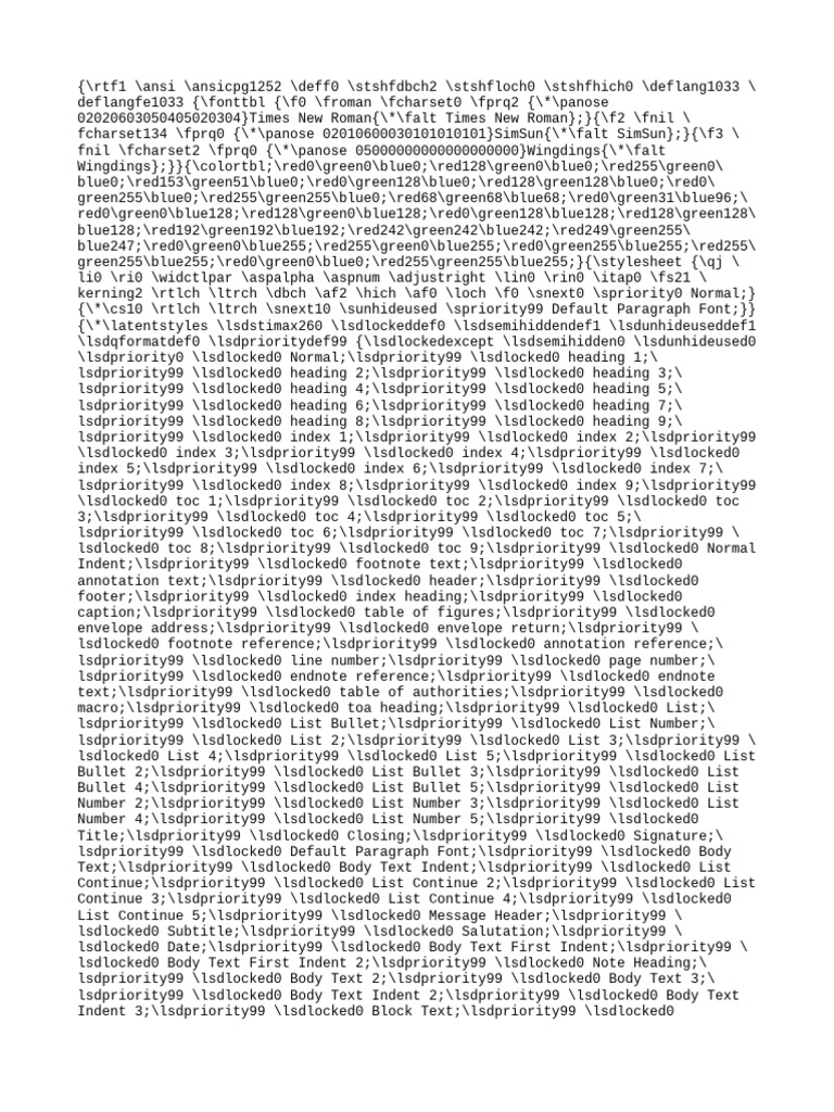 RTF Document Style Guide | PDF | Html | Written Communication