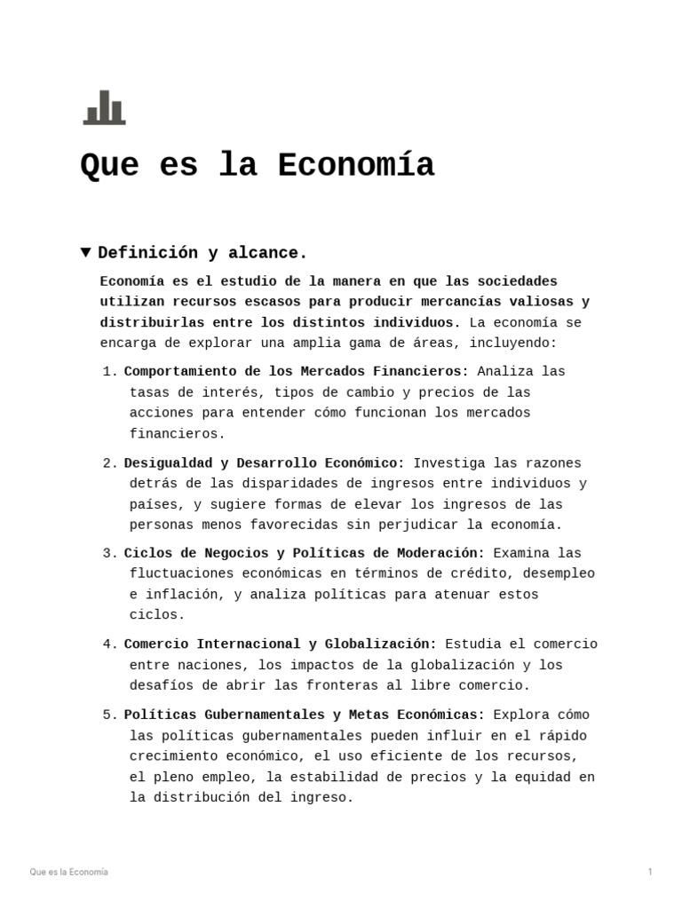 Economía: Definición y Áreas Clave | PDF | Bienes | Macroeconómica