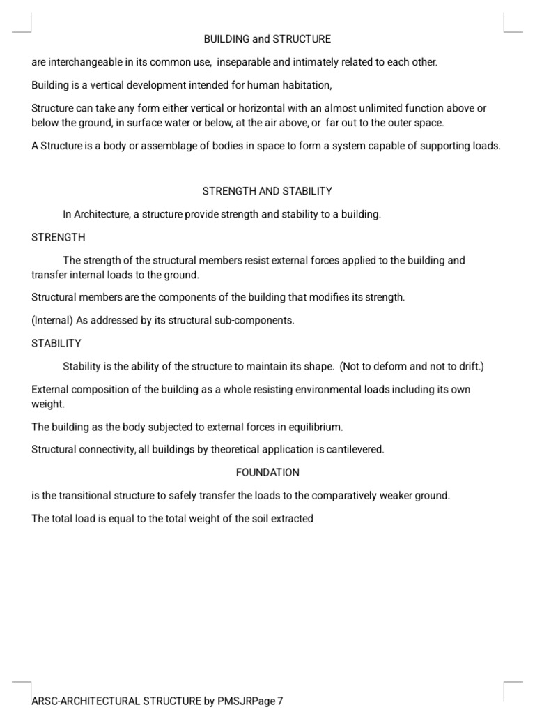 Architectural Structures: Strength & Stability | PDF | Building Engineering | Architectural Design