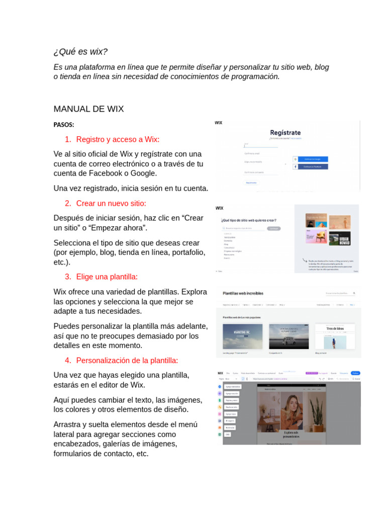 Manual de Wix | PDF