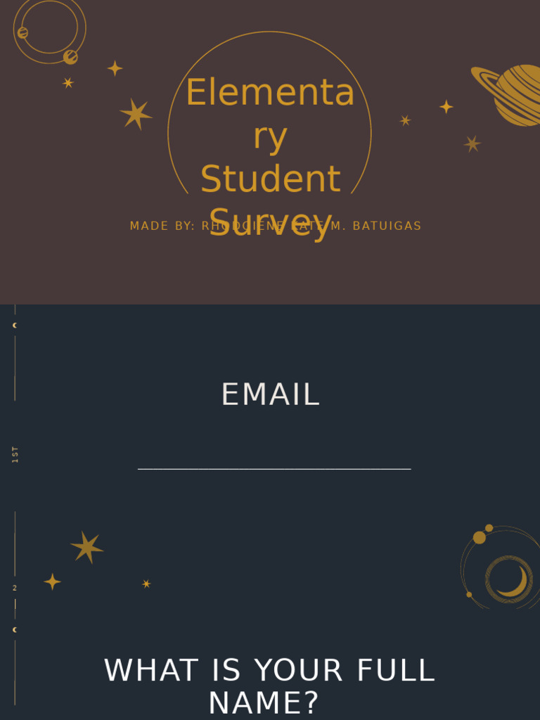 Elementary Student Survey Powerpoint | PDF | Military Operations