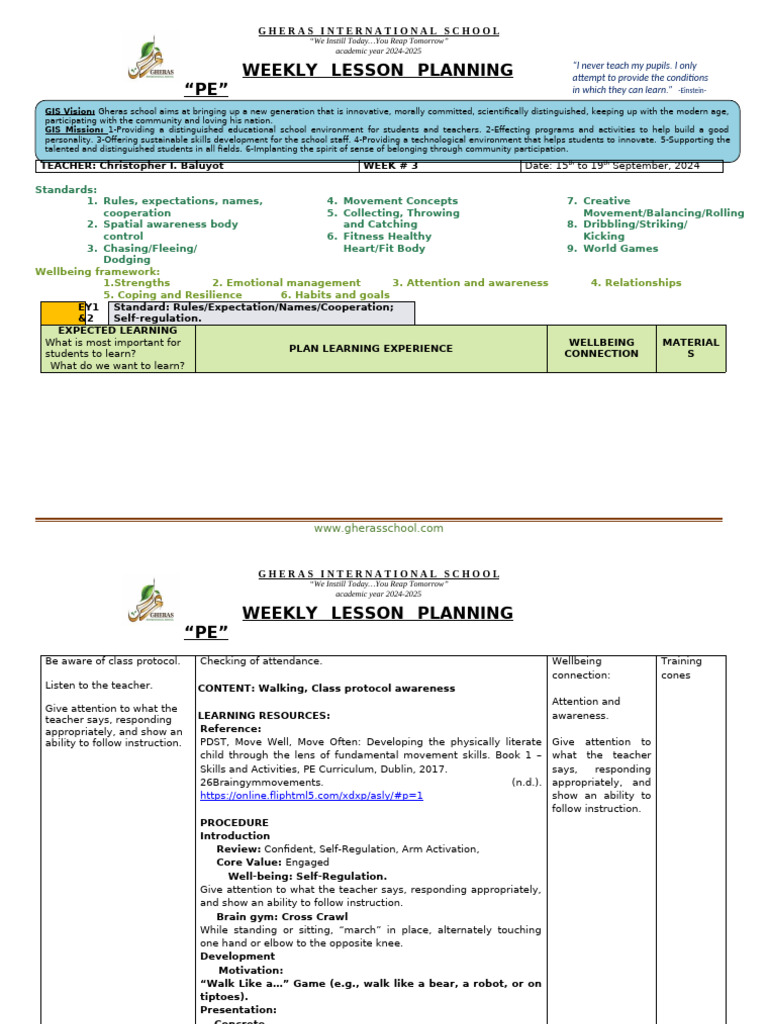 PE lesson plan 03 | PDF | Physical Fitness | Physical Education