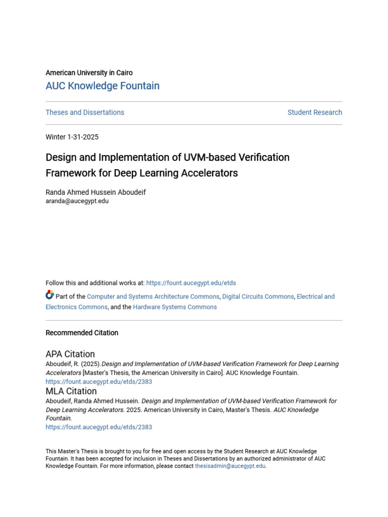 Design and Implementation of UVM-based Verification Framework | PDF | Deep Learning | Computer ...