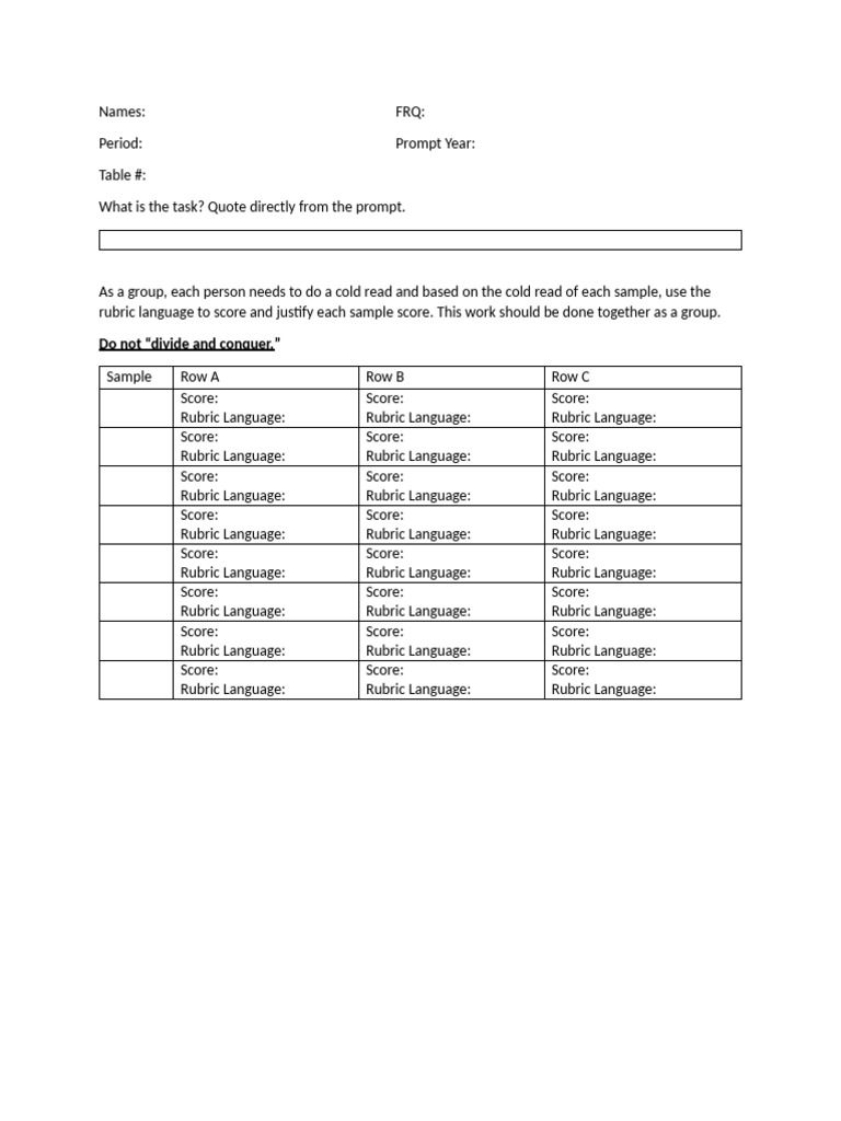 FRQ Sample Essay Scoring | PDF