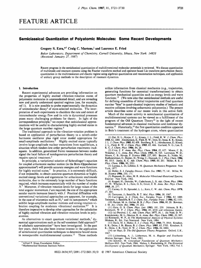 Gregory S. Ezra, Craig C. Martens and Laurence E. Fried - Semiclassical ...