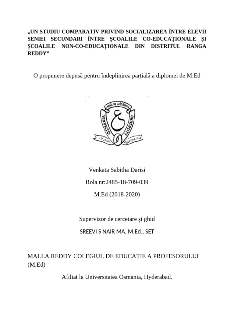 Proiect de Propunere de Cercetare | PDF