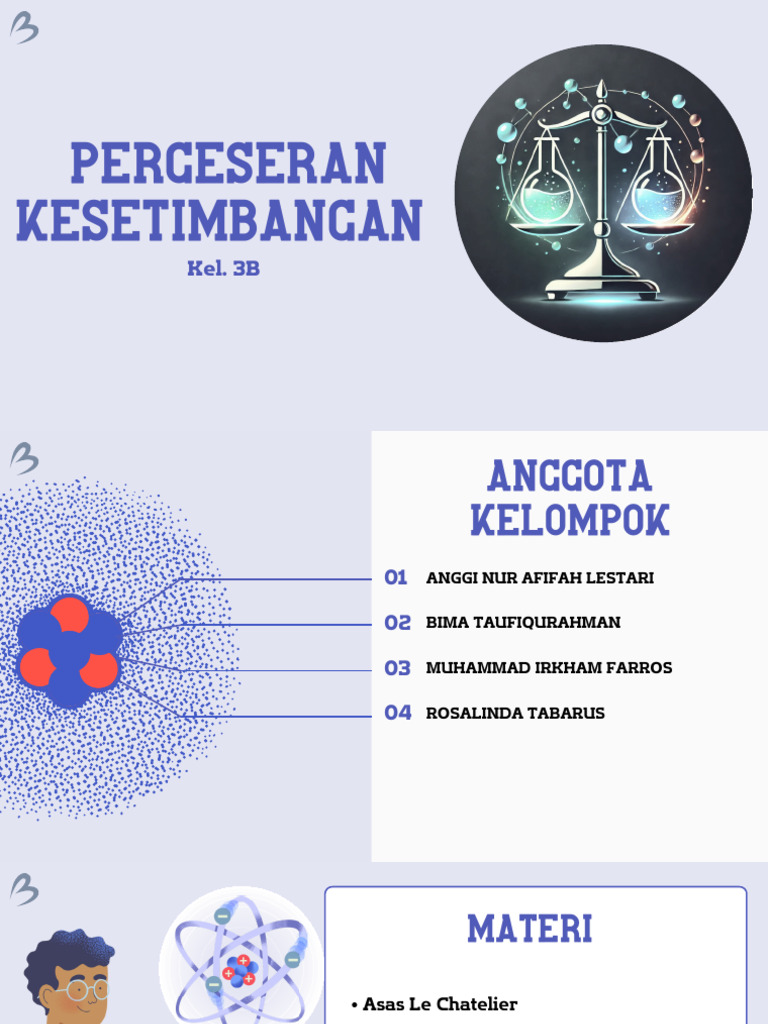 Chemistry Atomic Structure Presentation in Lavander Red Blue Illustrative Style | PDF