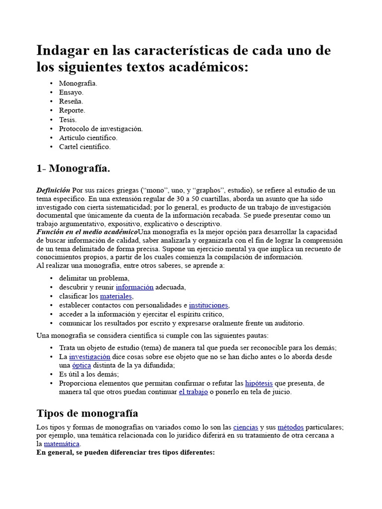 Características de textos literarios | PDF | Ensayos | Publicación ...