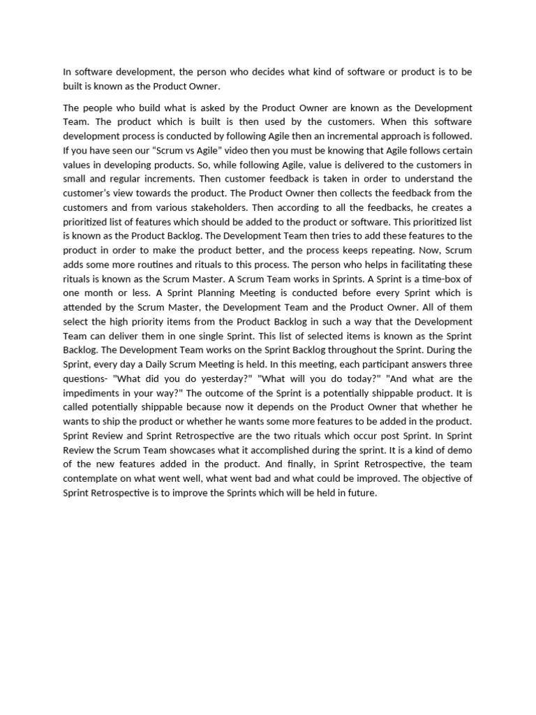 The Scrum Principles Is Use To Guide Our Work Actions and Behavior Concerning Scrum | PDF ...