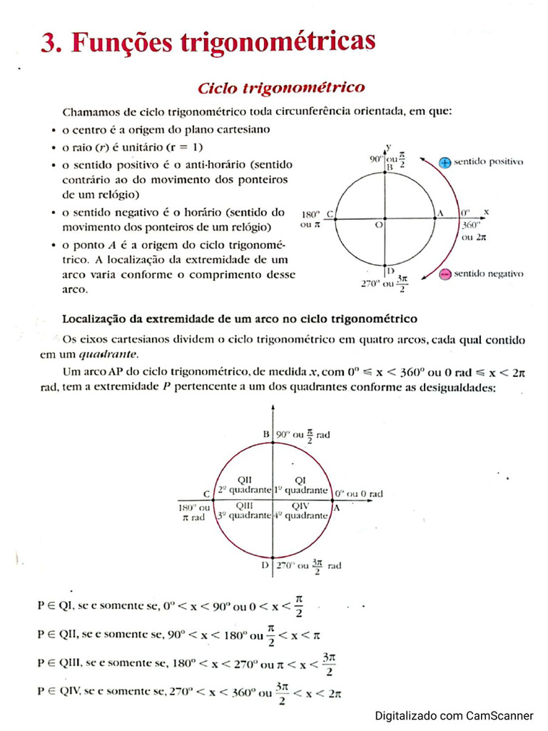Funções trigonométricas | PDF