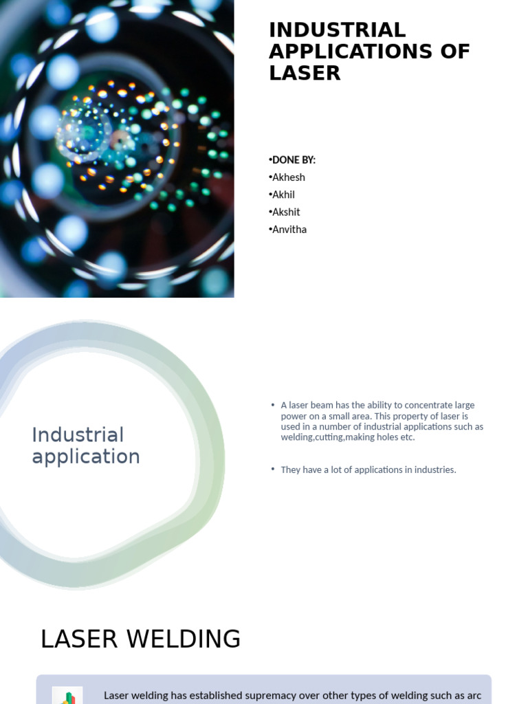 Industrial Laser Applications Explained | PDF | Welding | Construction