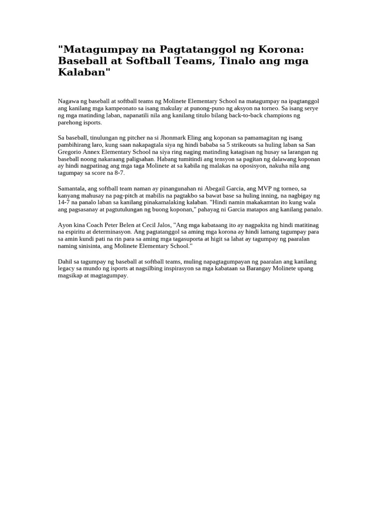 Back To Back Champ | PDF