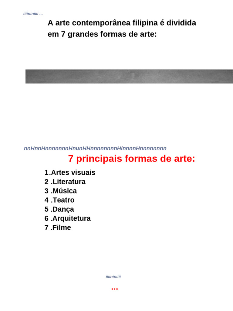 7 Principais Formas de Arte e Artes Visuais | PDF