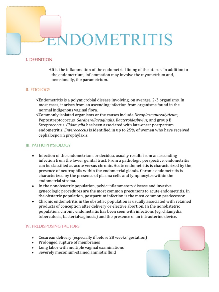 Endometritis: Pathophysiology & Treatment | PDF