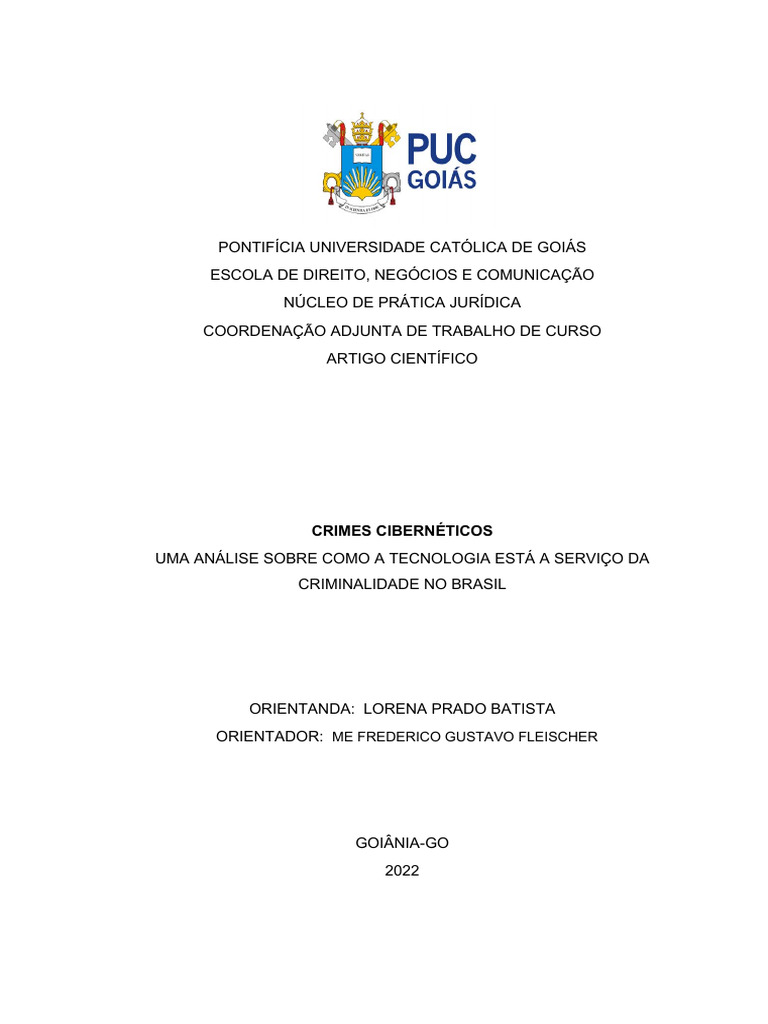 Trabalho LORENA Prado | PDF | Crimes cibernéticos | Internet