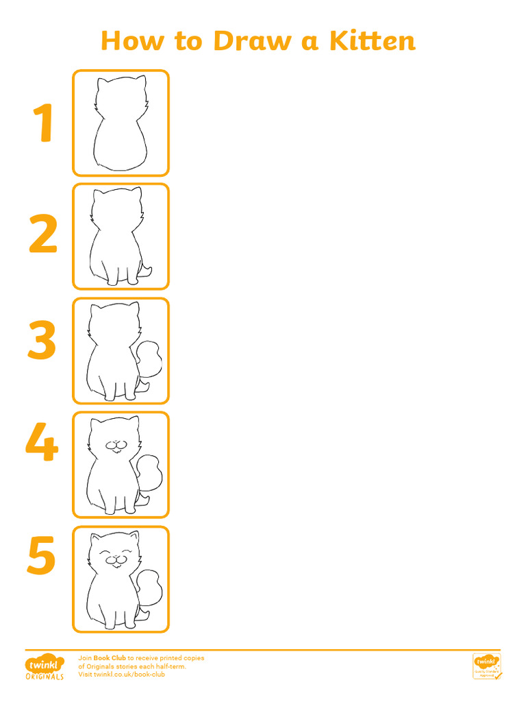 T Ad 346 How To Draw A Kitten Worksheet - Ver - 2 | PDF
