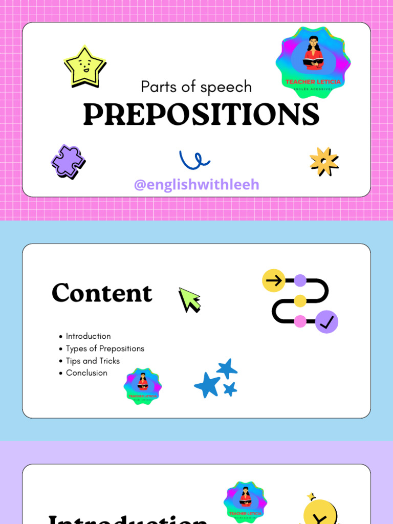 Parts of Speech Prepositions Presentation in Colorful Cute Style.pdf ...