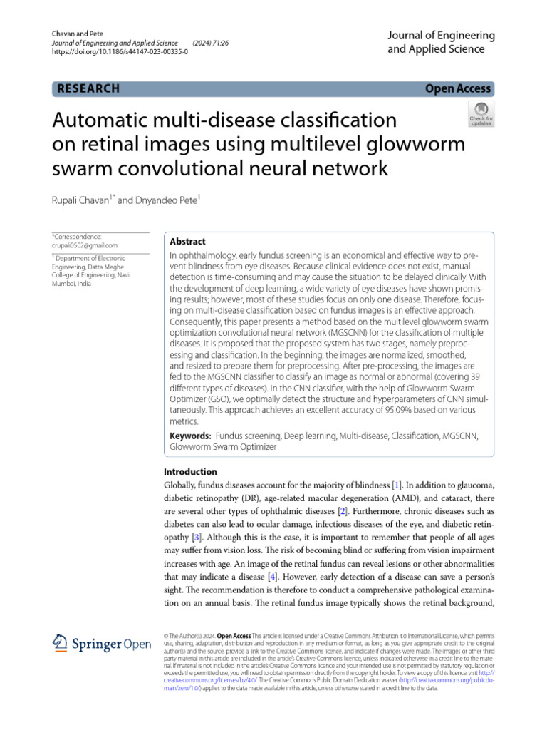 Automatic Multi-Disease Classification On Retinal Images Using Multilevel Glowworm Swarm ...