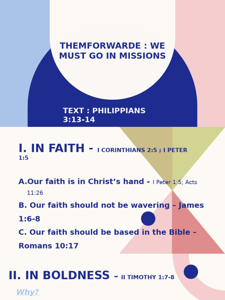 We Must Go Forward in Missions | PDF