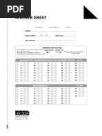 Multiple Choice Answer Sheet | PDF | Multiple Choice | Tests