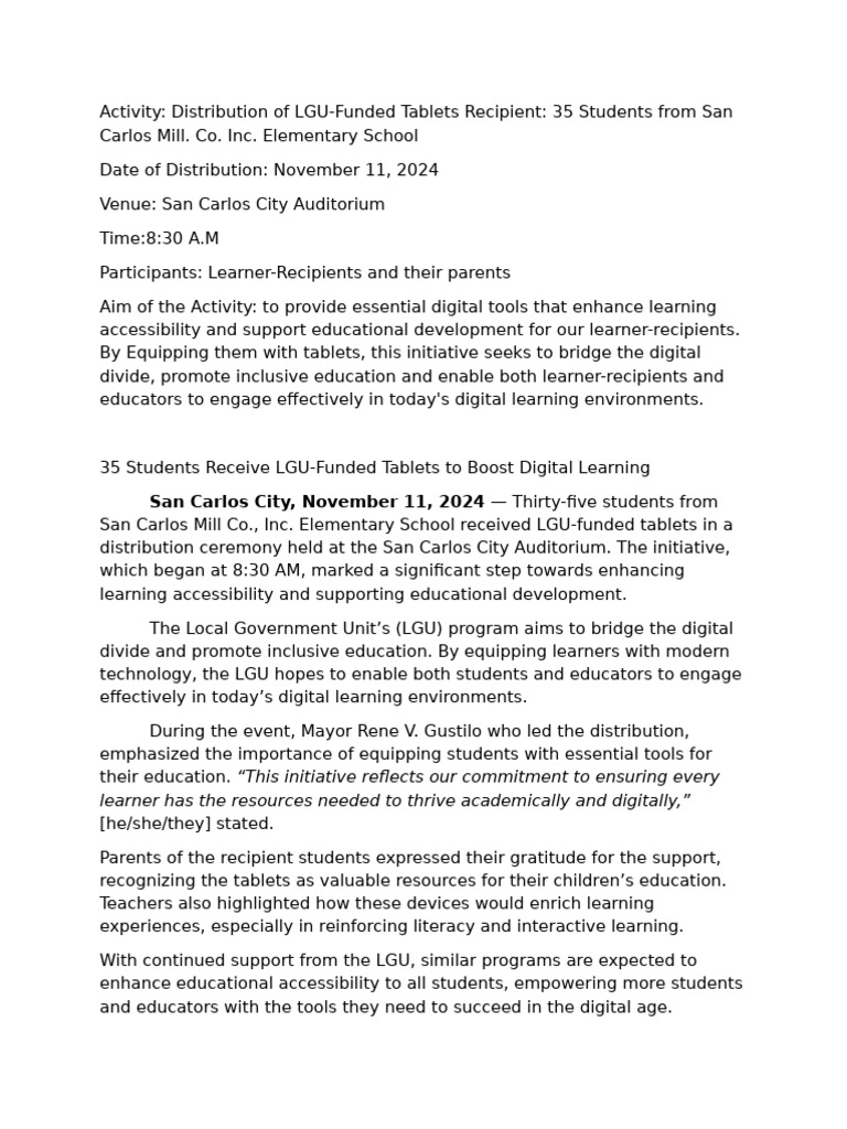 School Paper Writing Aug-Nov. 2024 | PDF | Flood | Learning