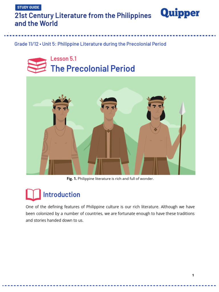 Phil Lit During The Precolonial Period | PDF