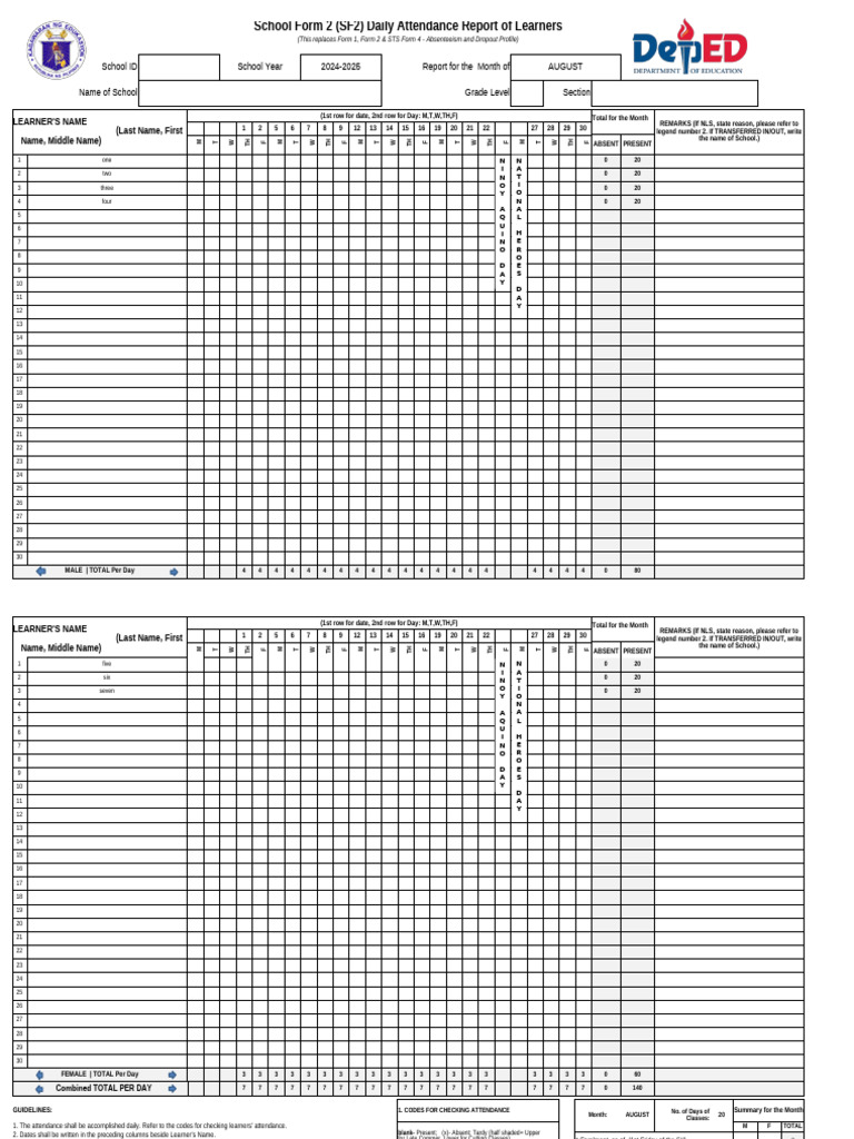 Automated SF2 - EFiles DECEMBER | PDF | Human Development