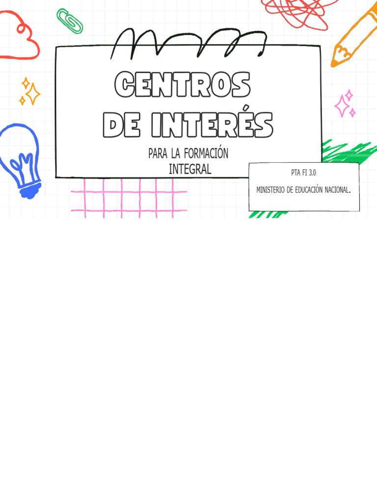 Centros de Interés en Educación Integral | PDF | Evaluación | Aprendizaje