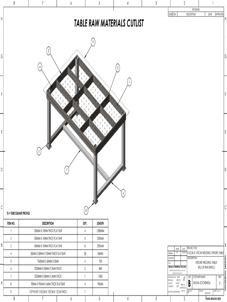 Welding Table Design Specifications | PDF | Mechanical Engineering ...